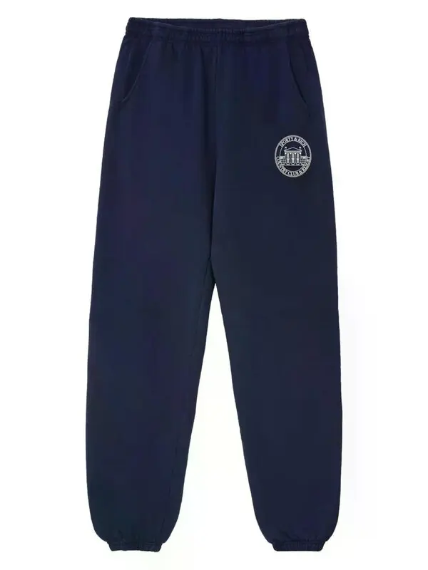 SPORTY & RICH Cotton Track Pants - Blue