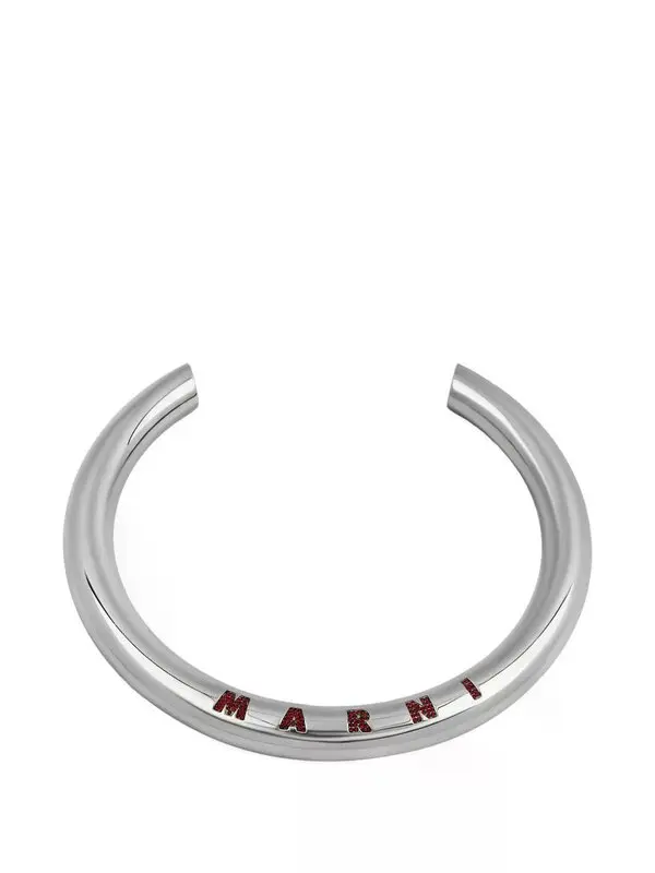 Marni Logo Detail Choker Necklace