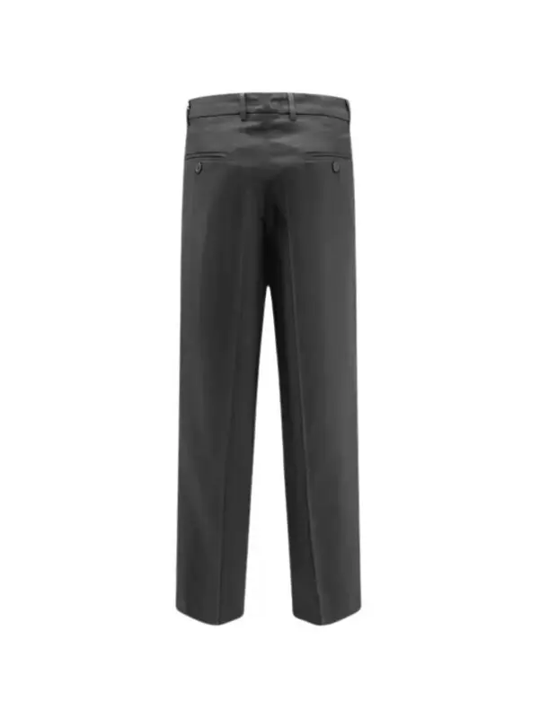 AMARANTO Tailored Trousers With Belt Loops And Pressed Crease - Black