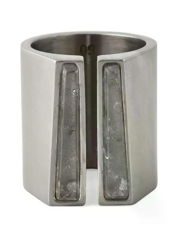 Rick Owens Crystal Open-band Ring - Silver