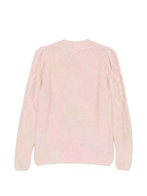 D.exterior Sequin-embellished Cable-knit Sweater