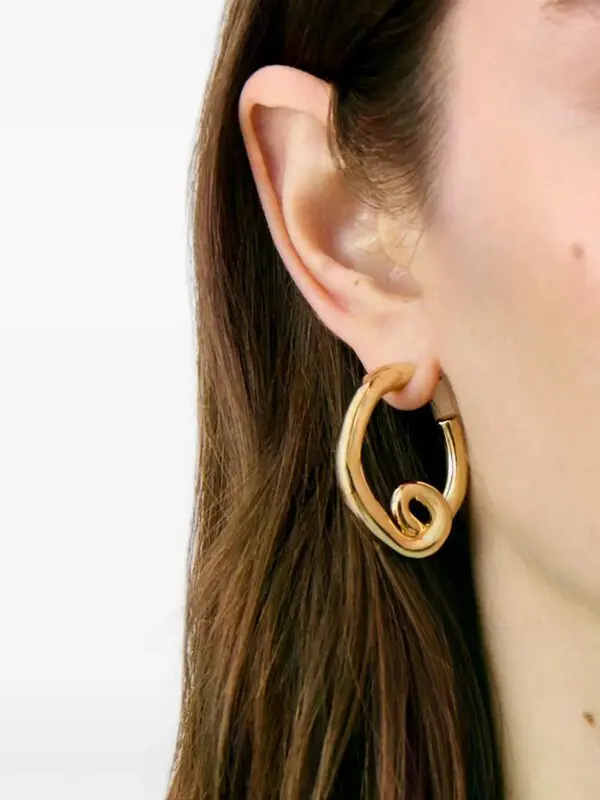 Claudie Pierlot Abstract Hoop Earrings - Gold