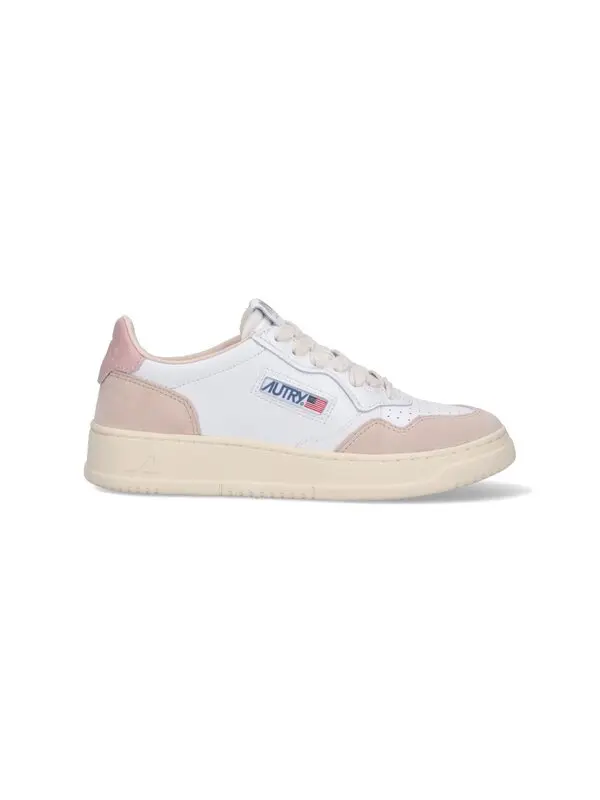 AUTRY Medalist 01" Leather Sneakers - White