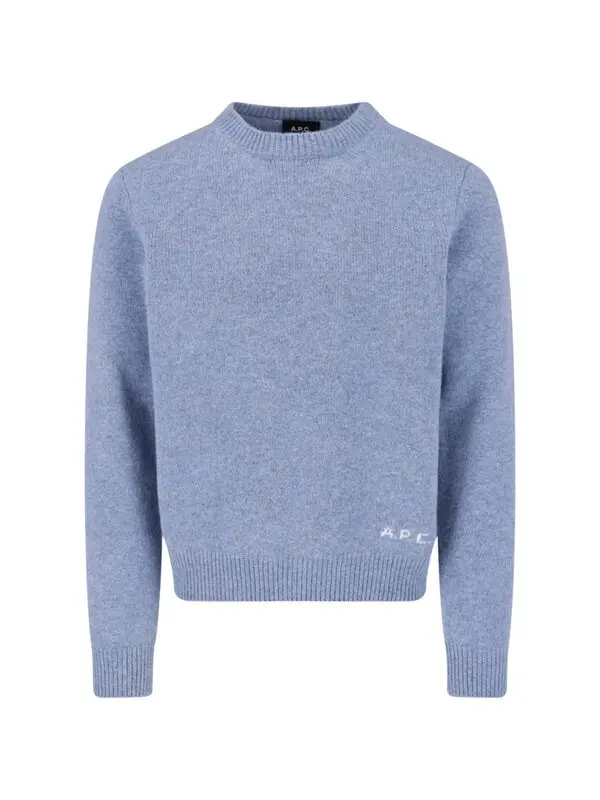 A.p.c. Edmond" Wool Sweater - Light Blue