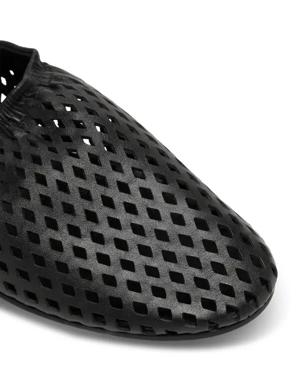 Whistles Laser Cut Leather Ballet Pumps