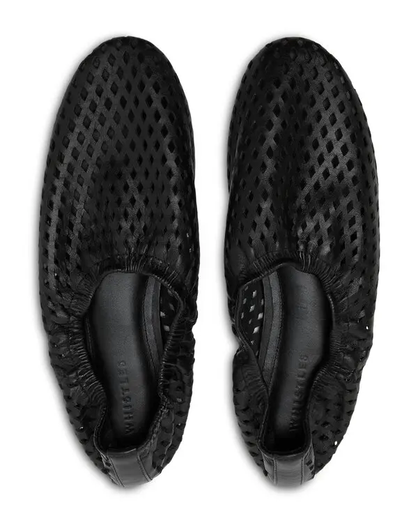 Whistles Laser Cut Leather Ballet Pumps
