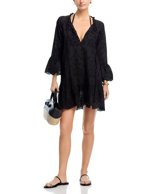 Aqua Embroidered Cover-up Dress Exclusive