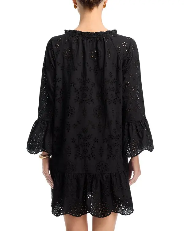 Aqua Embroidered Cover-up Dress Exclusive