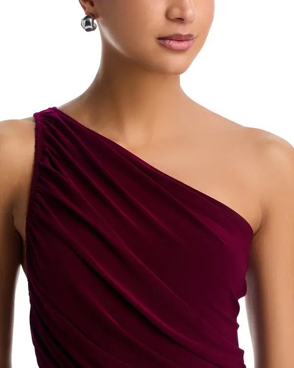 Norma Kamali Diana Mio One-shoulder Ruched One-piece Swimsuit