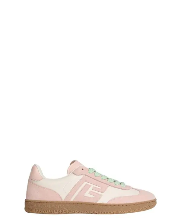 Balmain Swan Trainers In Smooth Leather And Suede - Multicolor