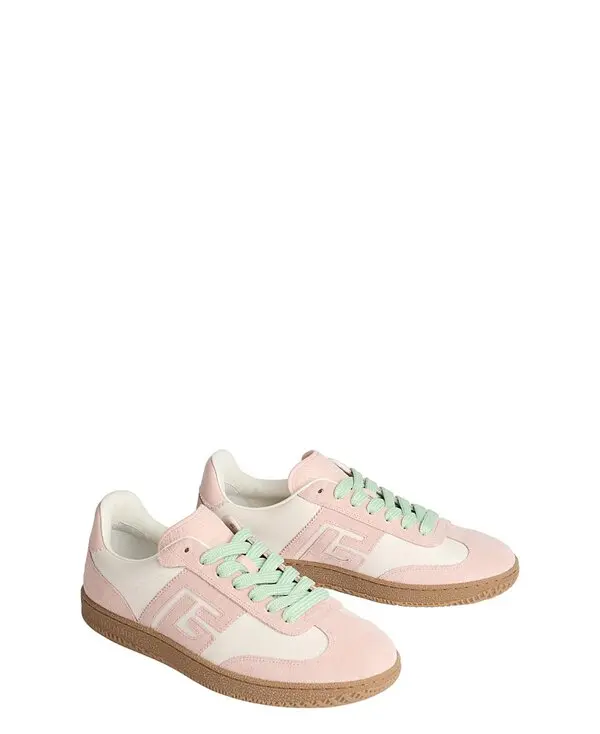 Balmain Swan Trainers In Smooth Leather And Suede - Multicolor