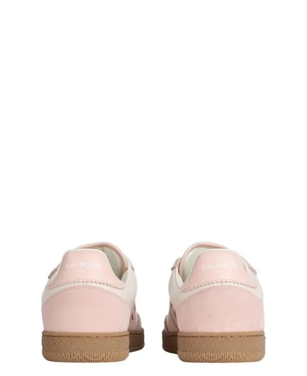 Balmain Swan Trainers In Smooth Leather And Suede - Multicolor