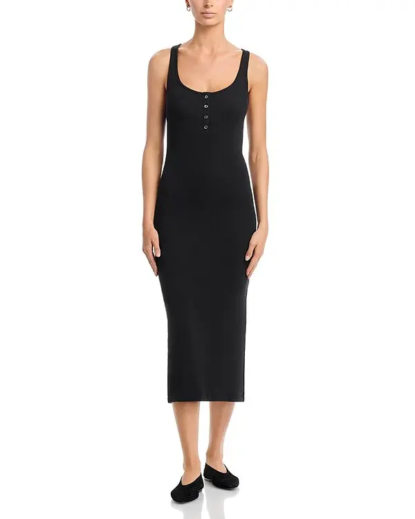 ATM Anthony Thomas Melillo Modal Rib Tank Dress - Black