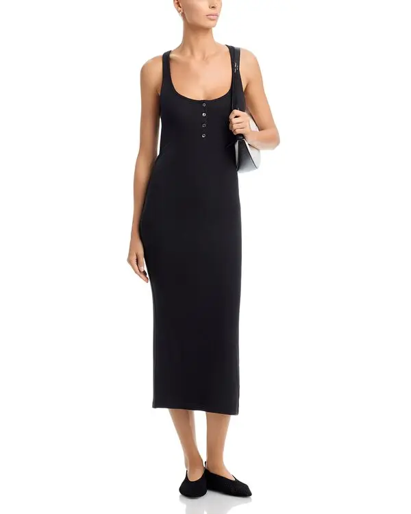 ATM Anthony Thomas Melillo Modal Rib Tank Dress - Black
