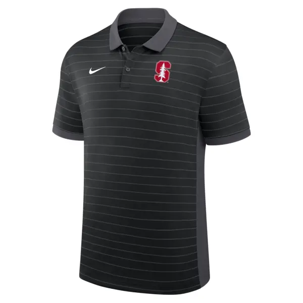 Nike Stanford Sideline Early Season Coach Victory Stripe Dri-fit College Polo - Black