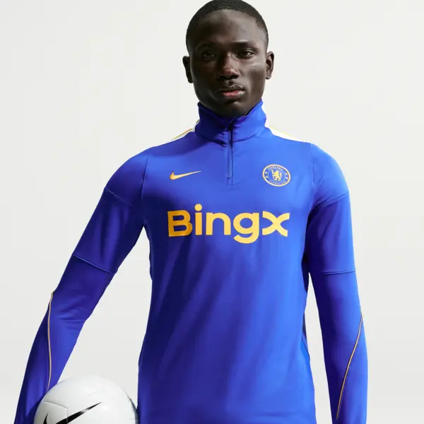 Nike Chelsea Fc Strike Dri-fit Soccer Knit Drill Top - Blue