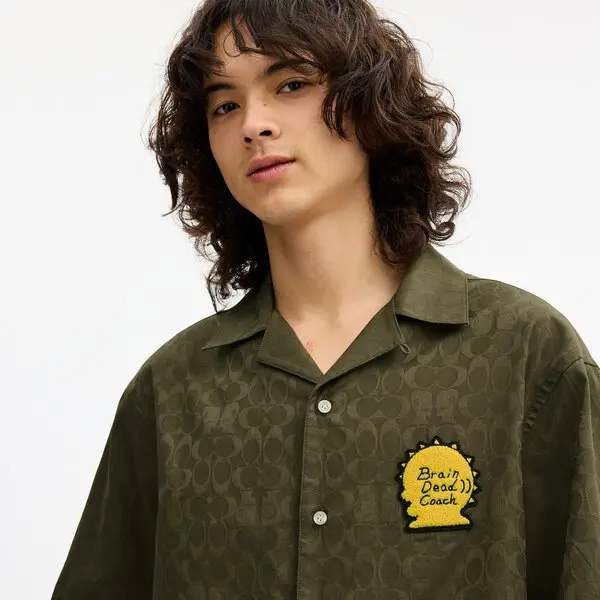 COACH Brain Dead Signature Camp Shirt