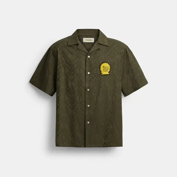 COACH X Brain Dead Signature Camp Shirt - Green