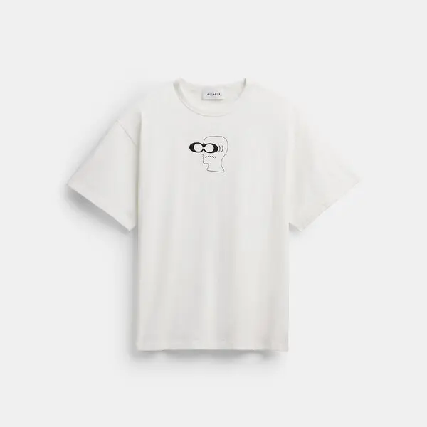 COACH X Brain Dead Organic Cotton T-shirt With Graphic Print - White