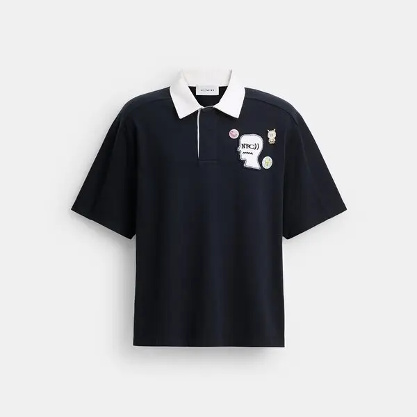 COACH Brain Dead Rugby Polo - Navy Blue