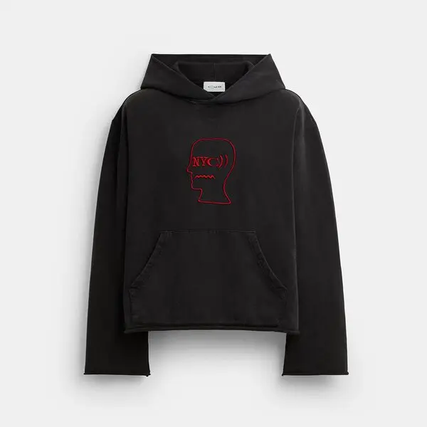 COACH X Brain Dead Graphic Hoodie - Black