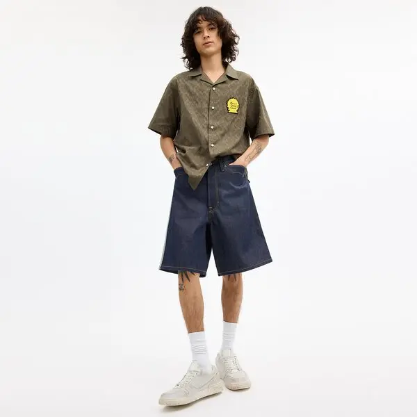 COACH X Brain Dead Recycled Cotton Denim Shorts