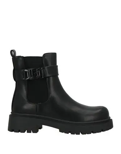 LAURA BIAGIOTTI Ankle Boots Size Synthetic Material, Elastic Fibres - Black