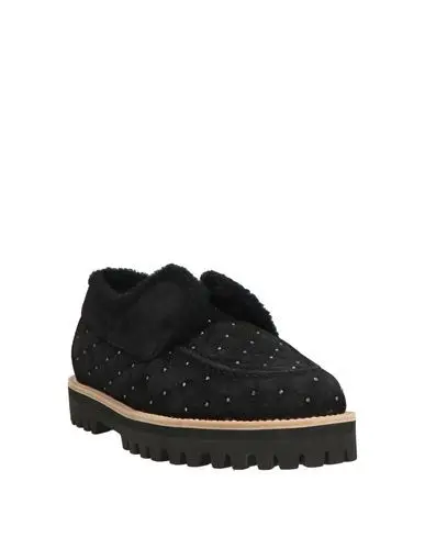 LE SILLA Suede Loafers With Crystal Embellishments