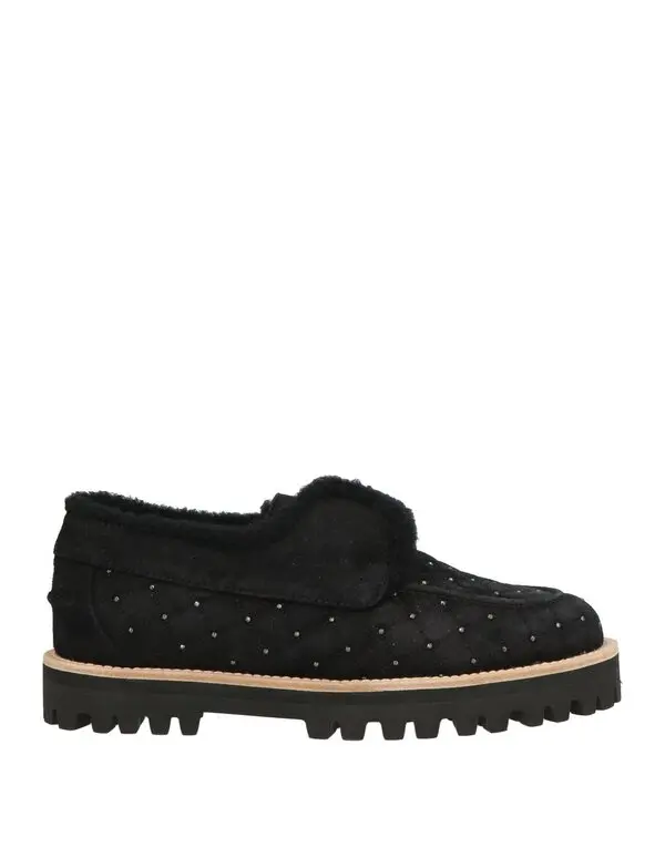 LE SILLA Suede Loafers With Crystal Embellishments