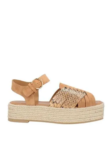 Ulla Johnson Leather Espadrille Sandals - Camel
