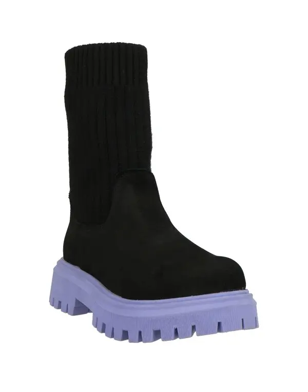 NILA & NILA Sock Ankle Boots In Leather And Textile Fibers