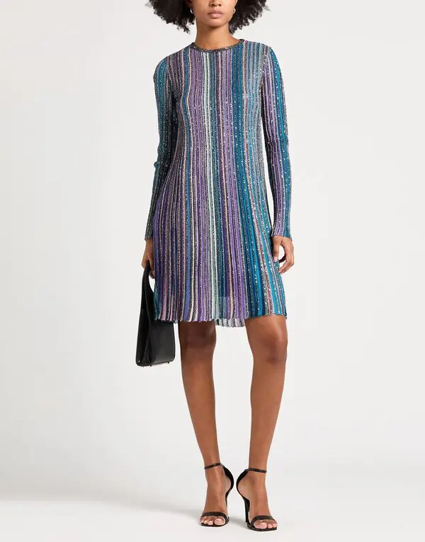 Missoni Striped Sequined Knit Mini Dress