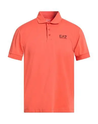 EA7 Polo Shirt Size Cotton, Elastane - Orange