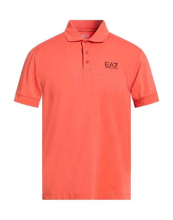 EA7 Polo Shirt Size Cotton, Elastane - Orange