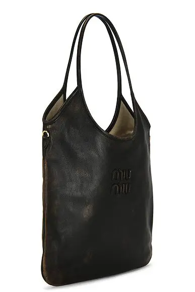 Miu Miu Ivy Nappa Leather Tote Bag