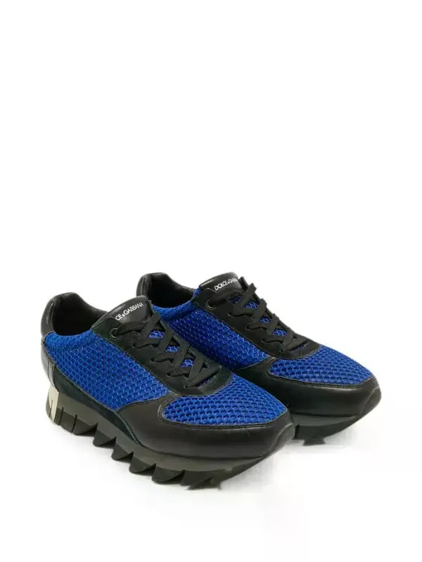 Dolce & Gabbana Lizard-embossed Mesh Sneakers