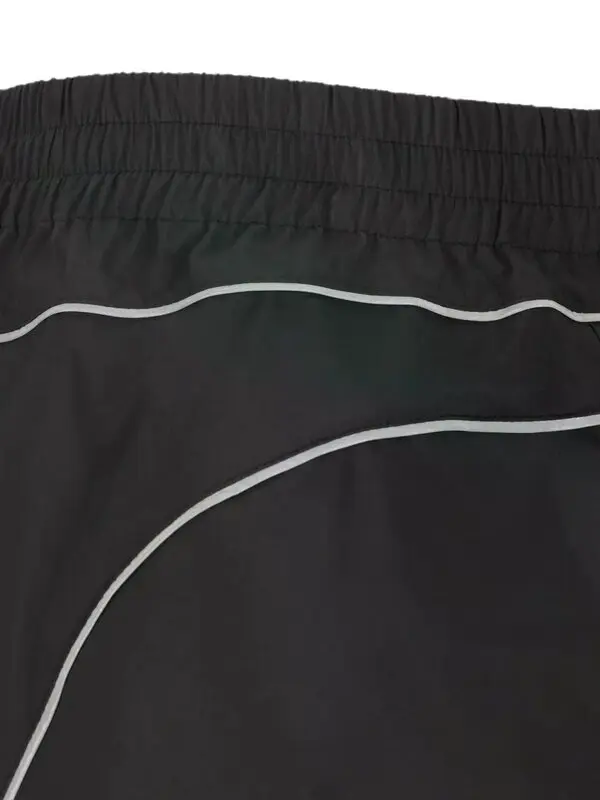 Balenciaga Piped Logo-print Shorts - Black