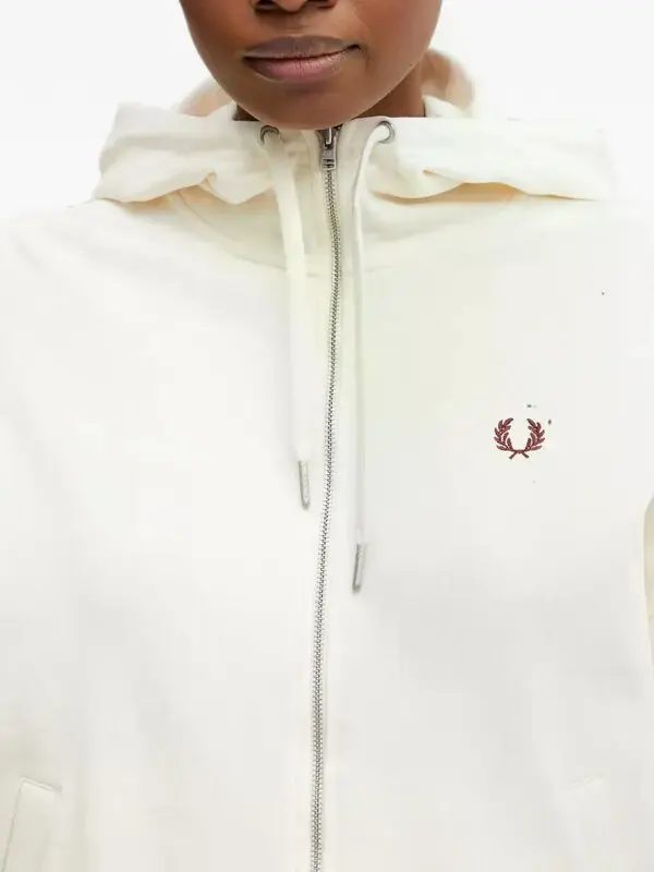 Fred Perry Logo Embroidered Zip-up Hoodie