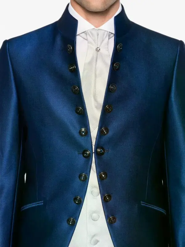 CARLO PIGNATELLI Mandarin-collar Suit