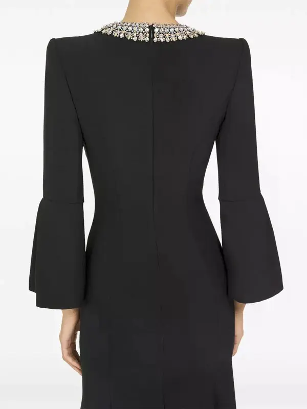 Jenny Packham Pueblo Embellished Neck Dress