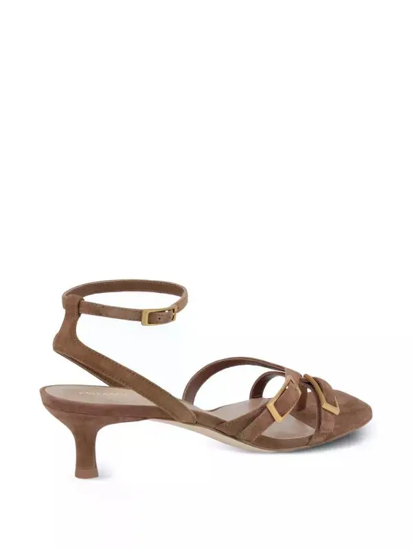 POTAMY Suede Sandals With Buckle Detail