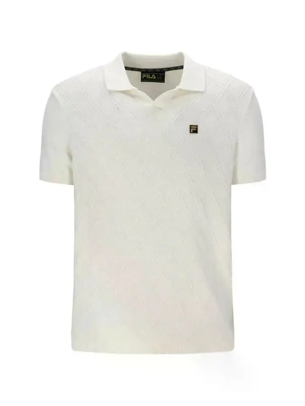 FILA Diamond-knit Polo-collar T-shirt