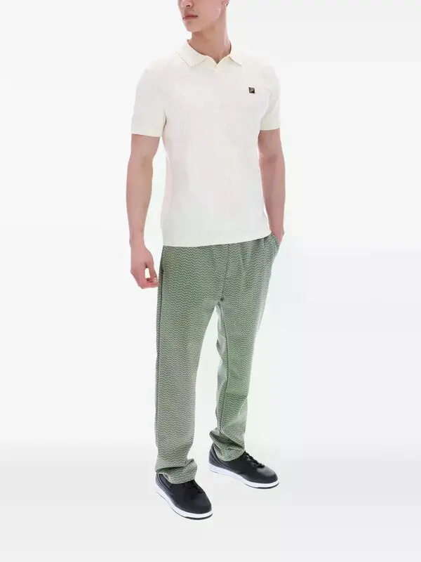 FILA Diamond-knit Polo-collar T-shirt