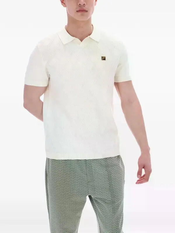 FILA Diamond-knit Polo-collar T-shirt
