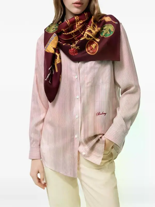 Burberry Check Charm Silk Scarf