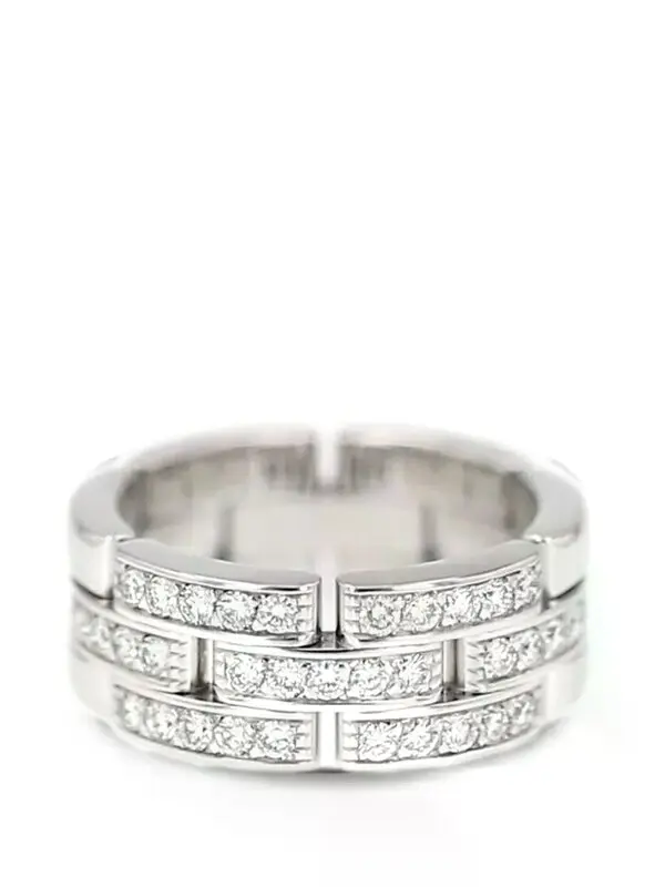 Cartier Maillon Panthère Diamond Ring - Silver