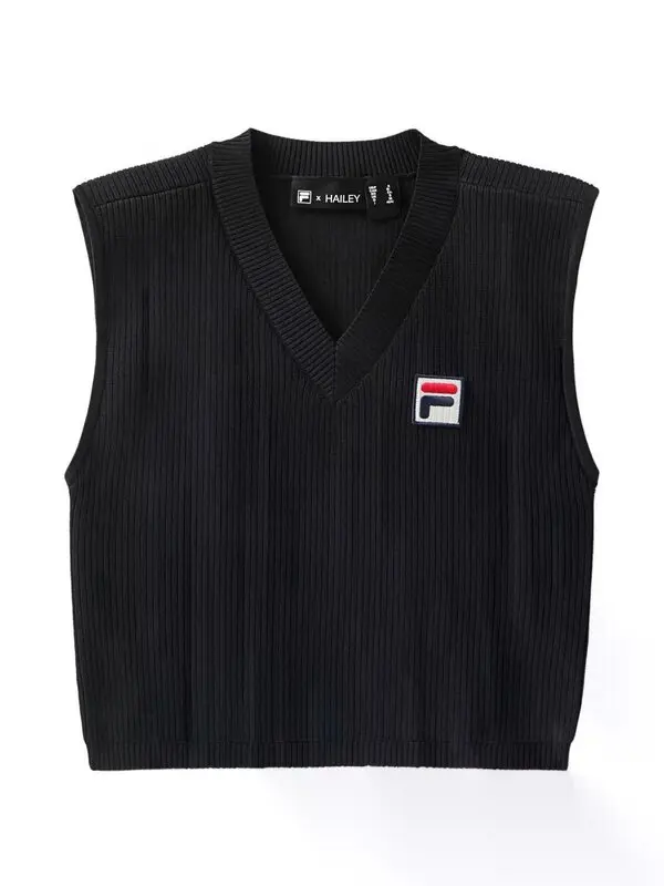 FILA X Hailey Cable-knit V-neck Vest