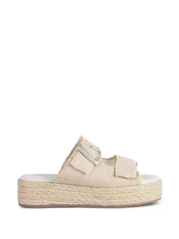 EMU AUSTRALIA Ayers Frayed Raffia Platform Sandals
