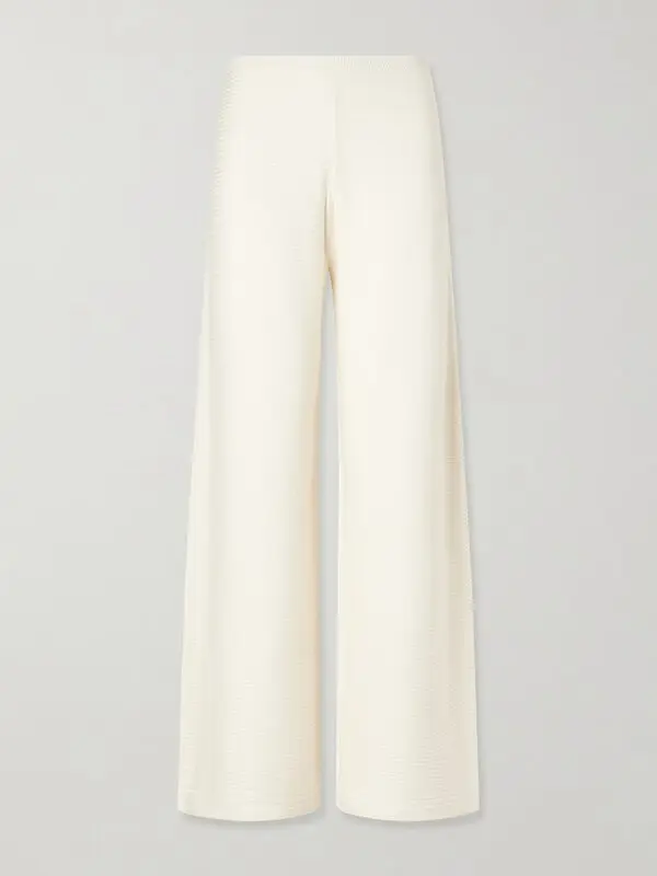 LA LIGNE Babs Crocheted Cotton-blend Wide-leg Pants