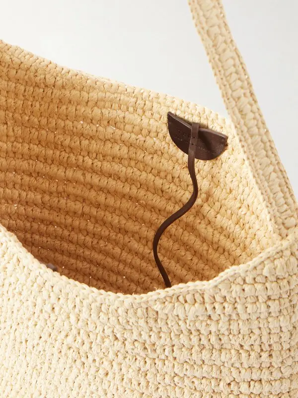 THE ROW Alma Raffia Shoulder Bag